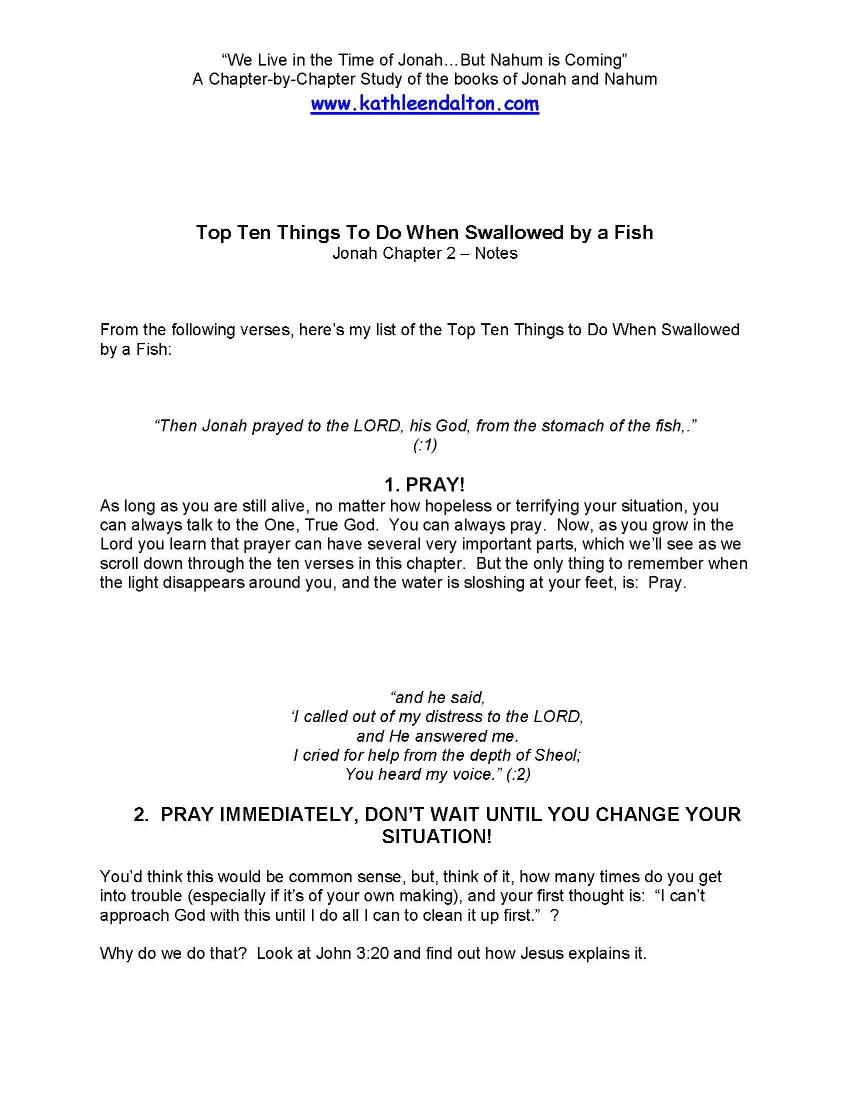 Here are the Notes from Last Week’s Tuesday Bible Study at the Library ...